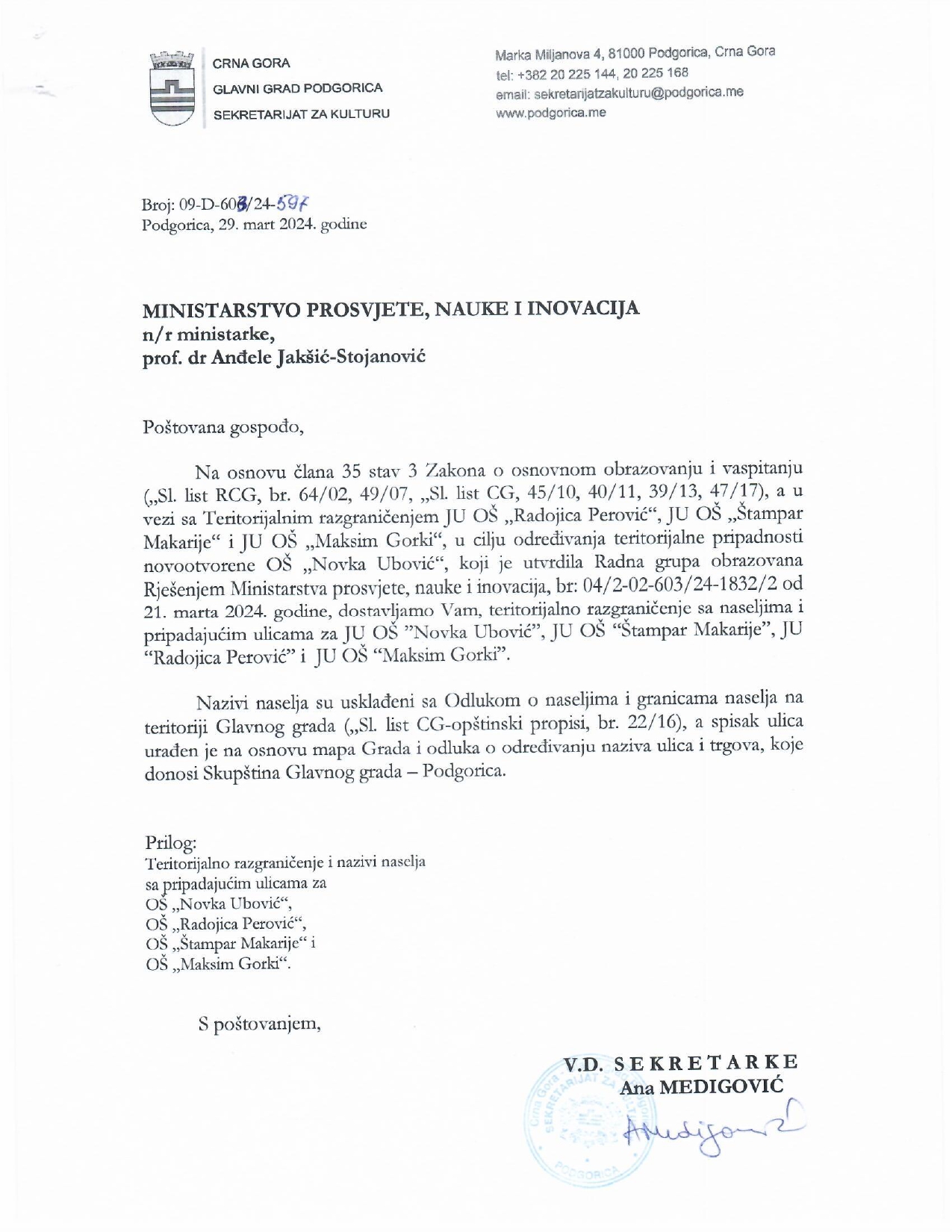 Teritorijalno razgraničenje za JU OŠ "Novka Ubović" - Osnovna škola ...